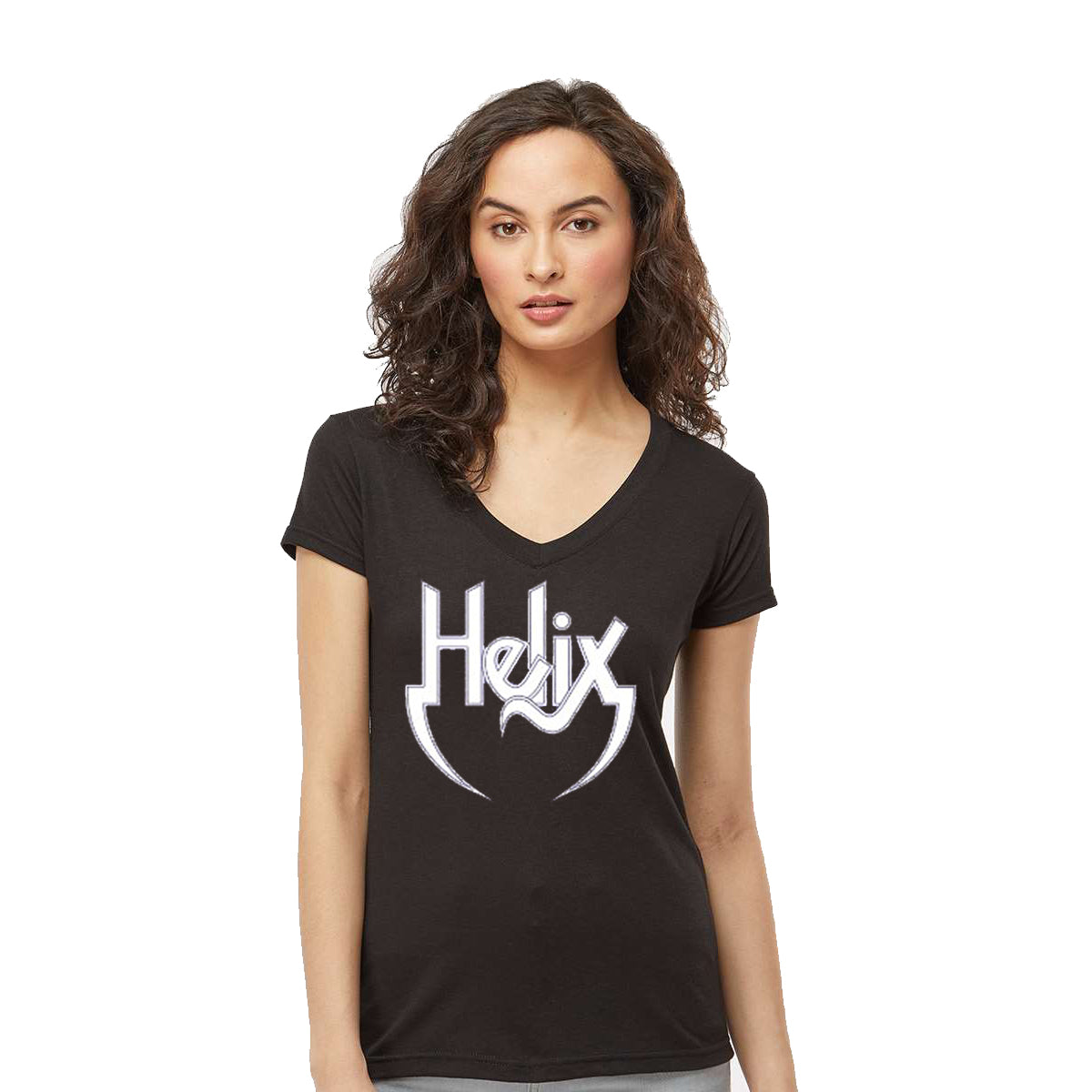 Heavy Metal Love Black Girl VNeck – RockPaperMerch